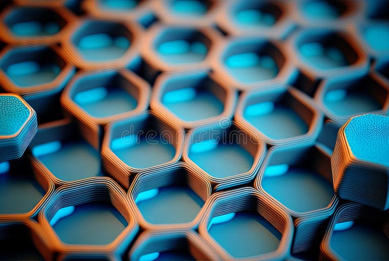 Abstract Scientific Background with Hexagonal Pattern. Technology and ...