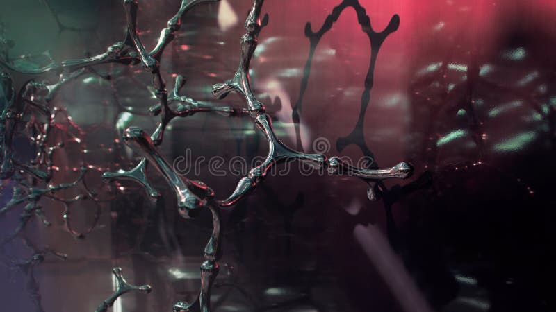 Abstract Scientific Background Molecules on a Dark Background, Science ...