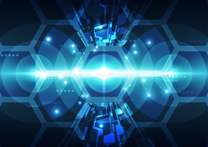 Abstract Scientific Future Technology Background, Vector Illustration ...