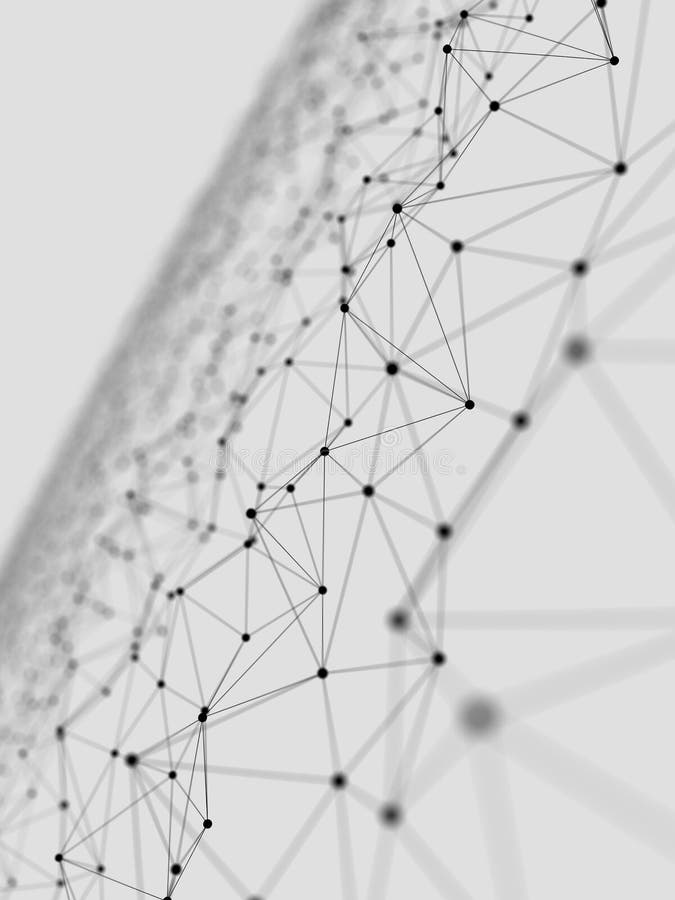 Abstract Scientific Graph or Nano Structure Background 3d Illustration ...