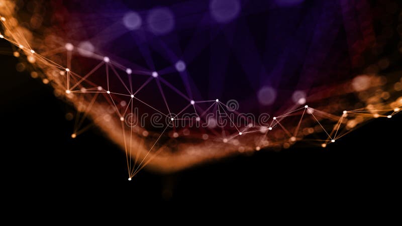 Abstract Scientific Graph or Nano Structure Background 3d Illustration ...