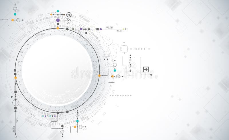 Abstract Scientific Technology Background with Various Technology Stock ...