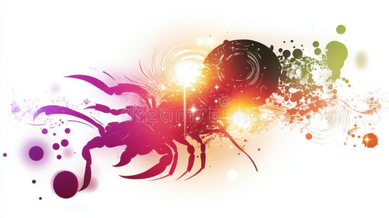Abstract Scorpion Silhouette with Light Effects - Generated Using Ai ...