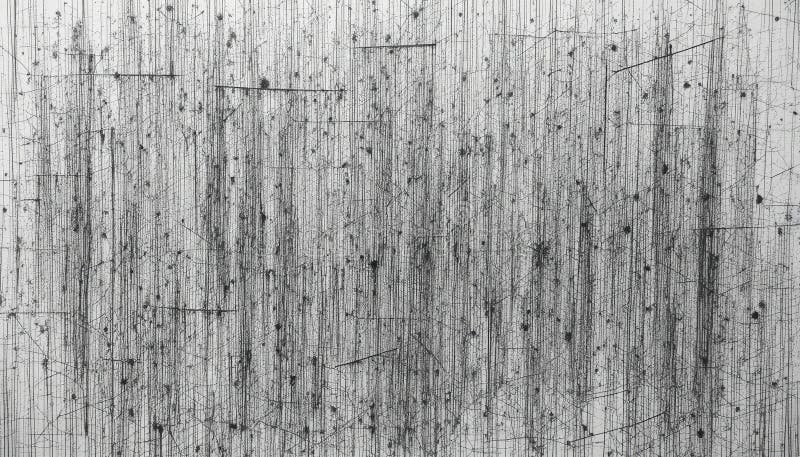 Abstract Scratches and Lines on White Surface in Black and White Stock ...