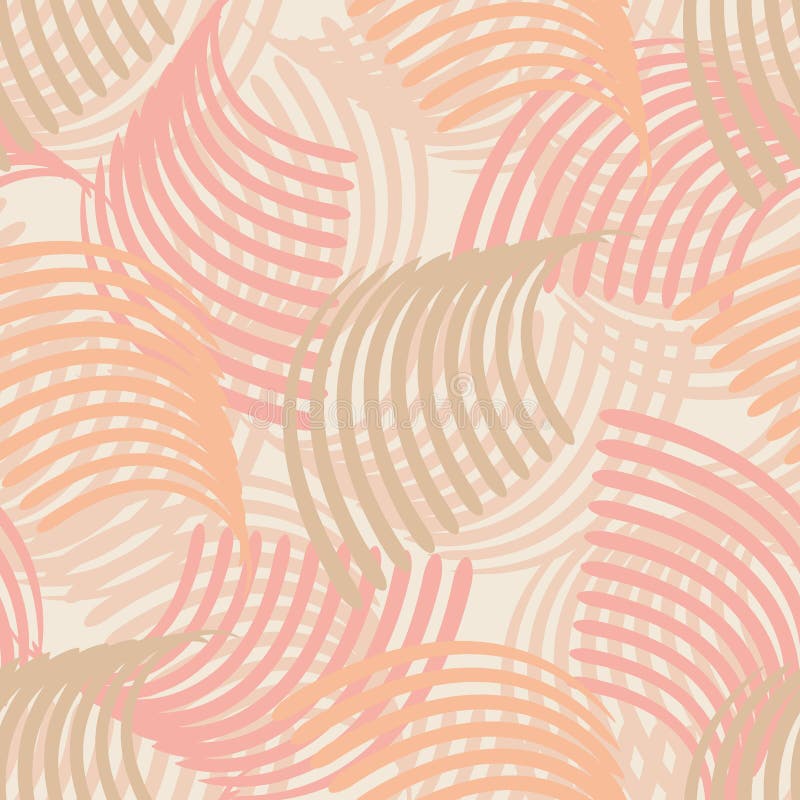 Abstract Scratches Seamless Vector Pattern Background. Hand Drawn Comb ...