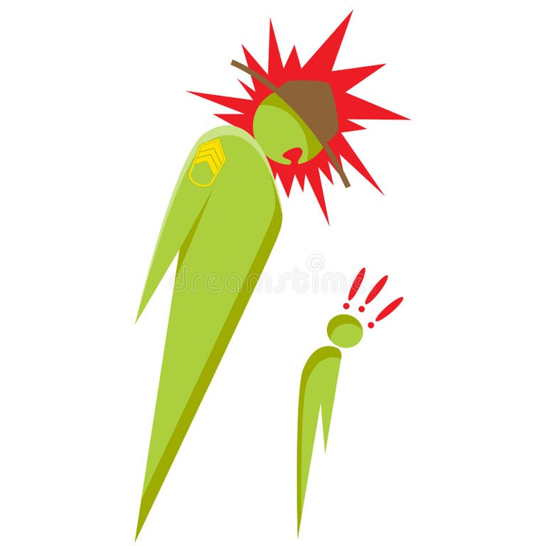 Abstract Screaming Drill Sergeant Stock Vector - Illustration of angry ...