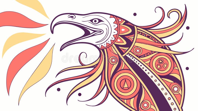 Abstract Screaming Eagle Vector Art with Dynamic Shapes, Power Design ...