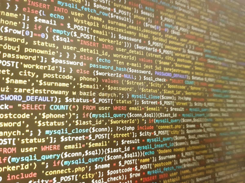 Abstract Screen Code Background. Technology Development Concept Texture ...