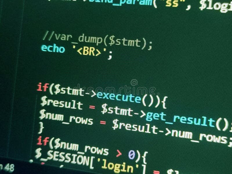 Abstract Screen Code Background Technology Development Concept Texture Php Program Languages