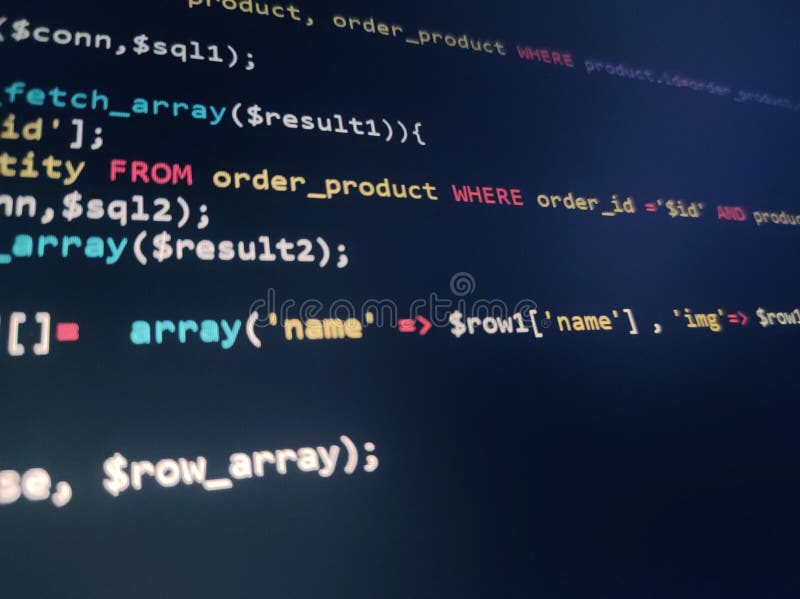 Abstract Screen Code Background. Technology Development Concept Texture ...