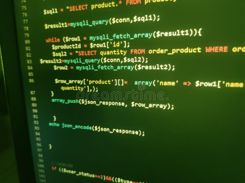 Abstract Screen Code Background. Technology Development Concept Texture ...