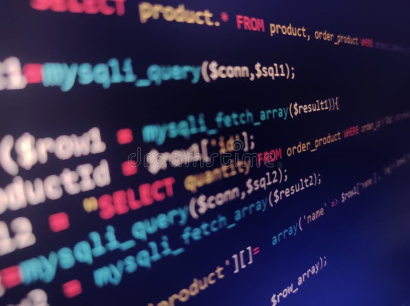 Abstract Screen Code Background. Technology Development Concept Texture ...