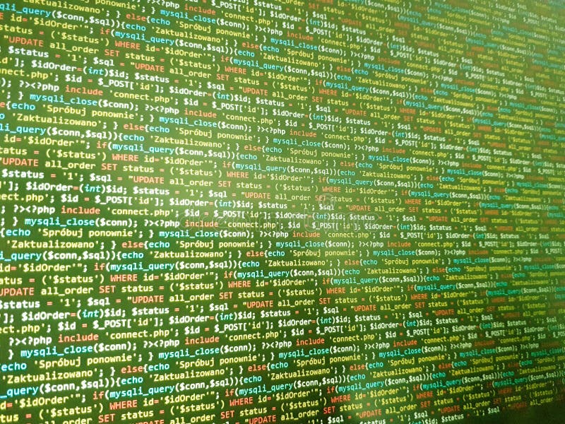 Abstract Screen Code Background. Technology Development Concept Texture ...