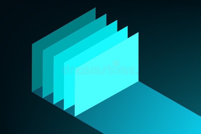Abstract Screen Panel Sheets Stacked Panel Layers Stock Illustration ...