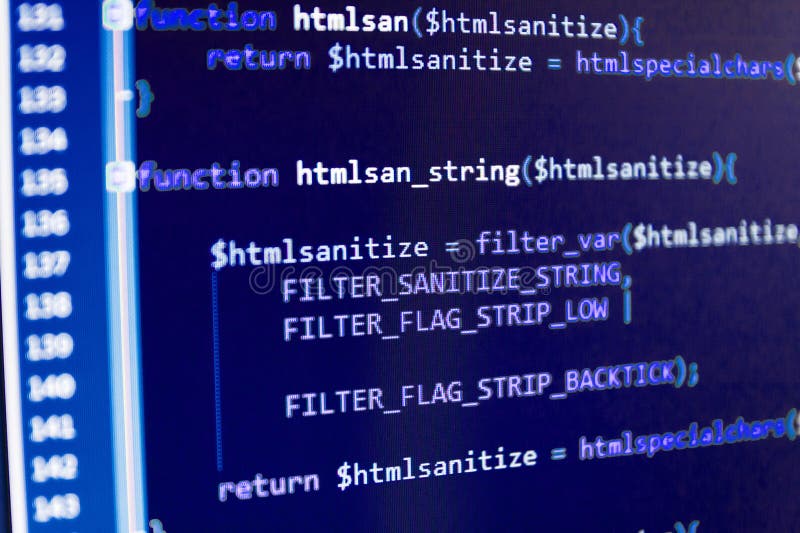 Abstract Screen of Software. Vivid Colors. HTML5 in Editor for W Stock ...