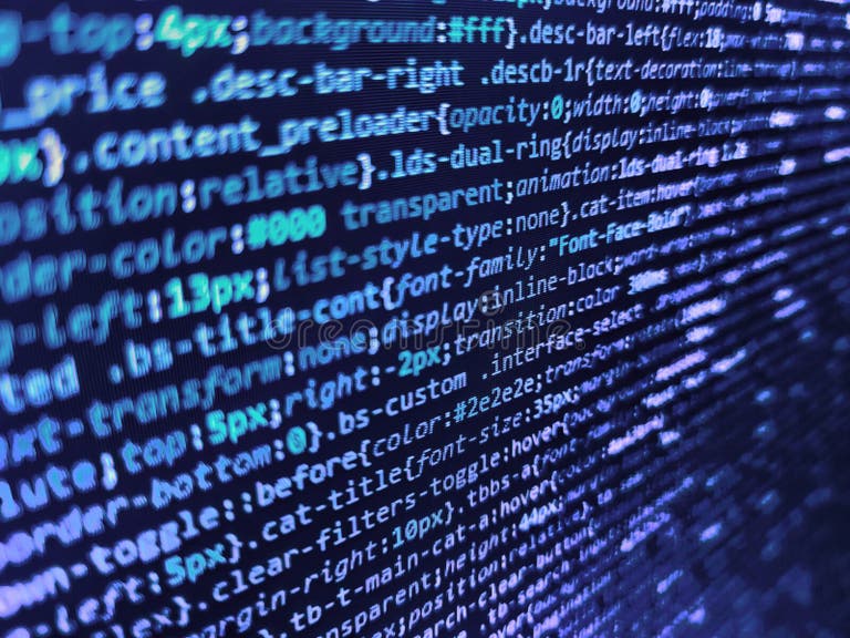 Abstract Screen of Web Developer. Programmer Occupation. SEO Optimization. HTML5 Concept Macro ...