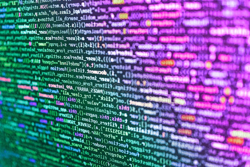 Modern Big Data Server Room Corridor Hallway with High Racks Full of ...