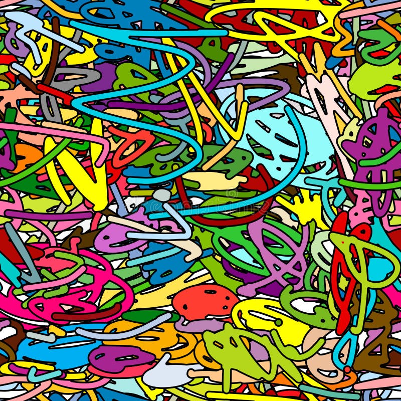 Scribble Background. Vector Hand-drawn Line Doodle Texture. Stock ...