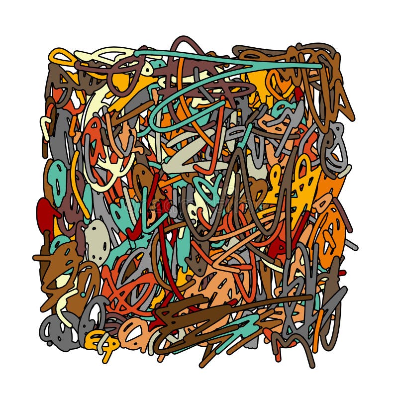 Abstract Scribble Background for Your Design Stock Vector ...