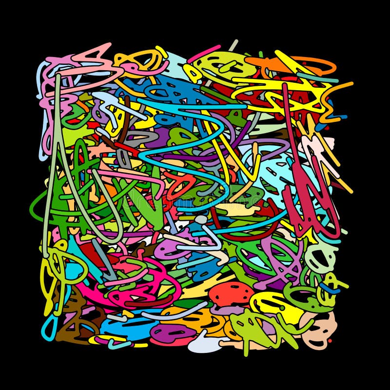 Abstract Scribble Background for Your Design Stock Vector ...