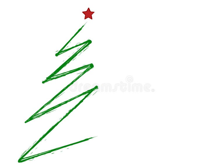 Abstract Scribble of a Christmas Tree, Stock Vector - Illustration of ...