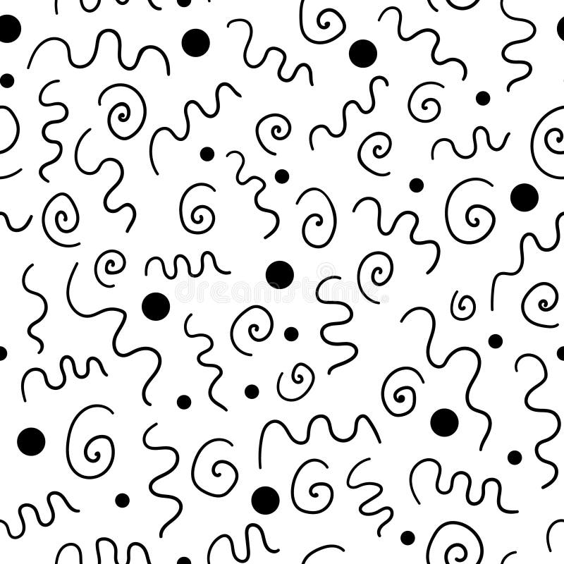 Abstract Scribble Seamless Pattern Stock Vector - Illustration of ...