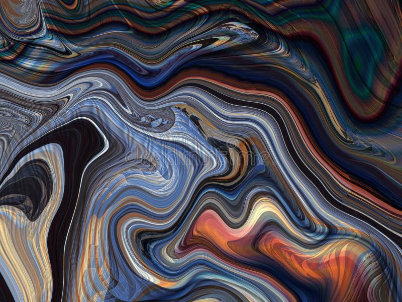 Abstract Scroll Turbulent Flow Background Fractal Art Stock Image ...