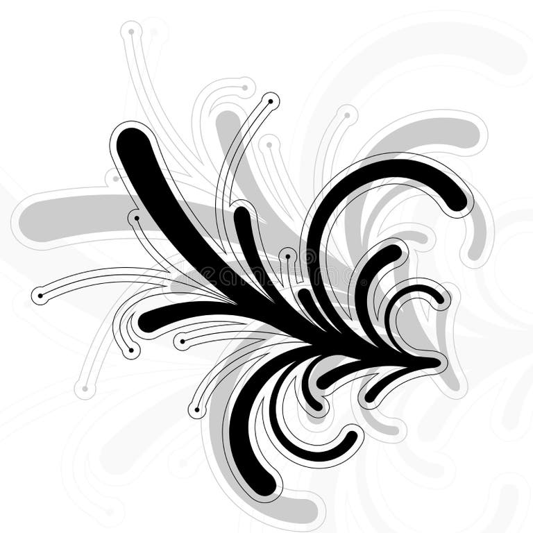 Abstract scrolls stock vector. Illustration of painting - 2835132