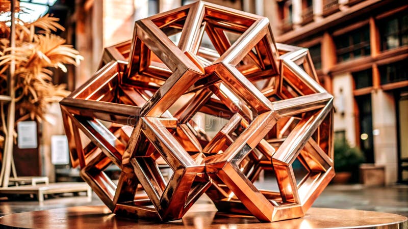 A Symphony of Shapes: an Abstract Sculpture Composed of Interlocking ...