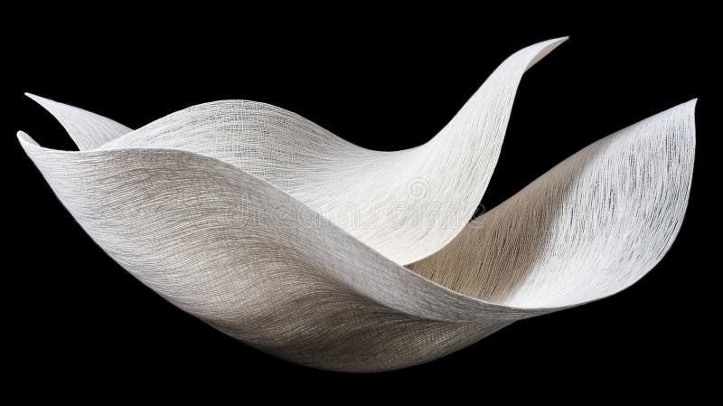 Abstract Sculpture of a Curved, Wave-like Form Stock Photo - Image of ...