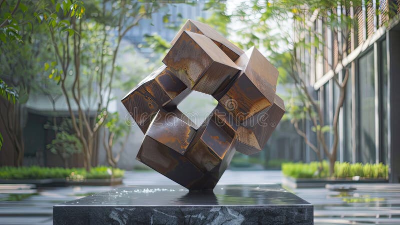 Abstract Sculpture Depicting Resource Allocation and Balance Stock ...