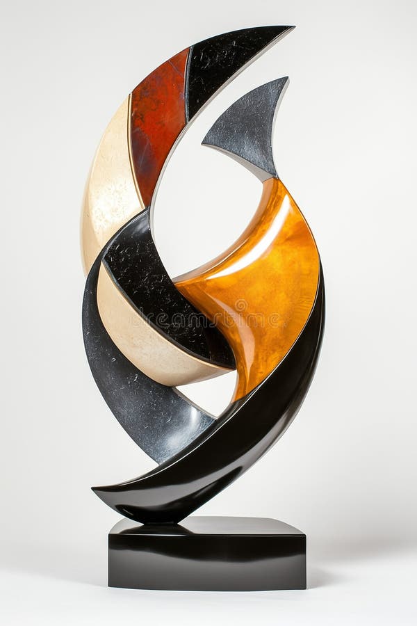 An Abstract Sculpture Made from Recycled Materials Displays Vibrant ...