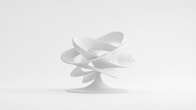 Abstract Sculpture with Organic Forms and Flowing Lines. Stock Image ...