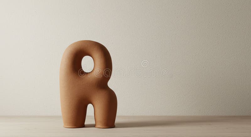 An Abstract Sculpture Resembling the Lowercase Letter "a," Made of ...