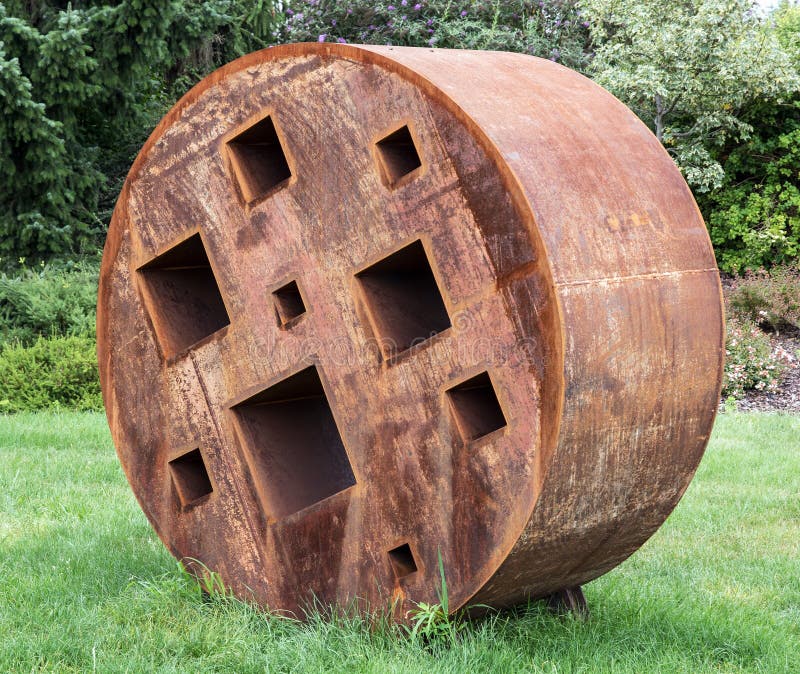 Abstract Sculpture in the Roller Shape Stock Image - Image of museum ...