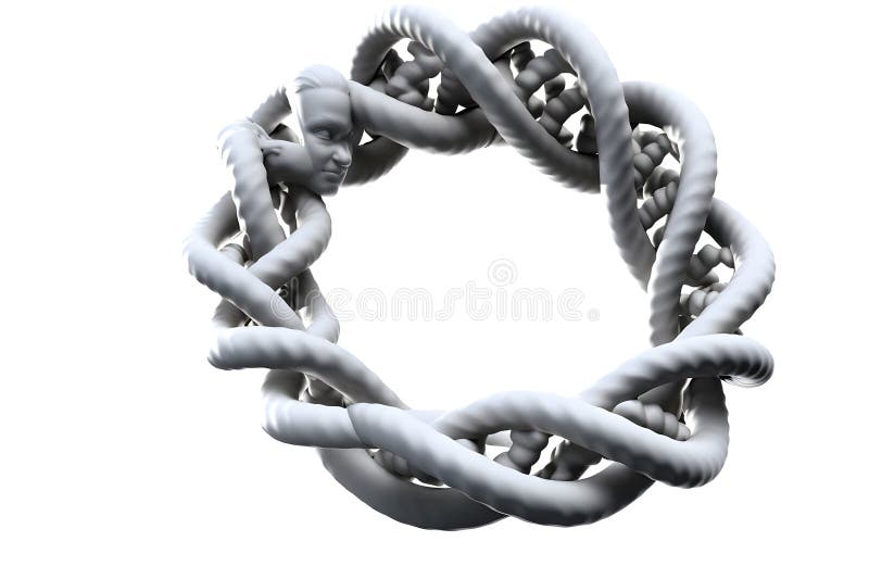 Unique Sculpture Featuring Intertwined Figures and Shapes Stock ...