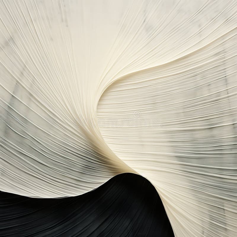 Minimal Textile Art: a White and Black Painting with a Spiral Shape ...