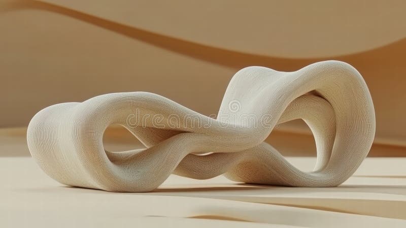 Abstract Sculpture of Twisted Shape Displaying Fluidity and Elegance ...
