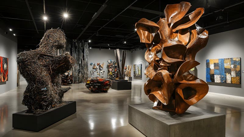 Abstract Sculptures Crafted from Recycled Materials in Contemporary Art ...