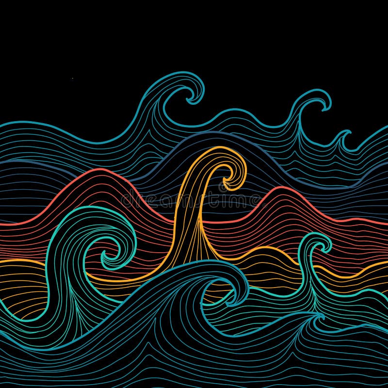 Abstract Sea Background. Seamless Pattern for Your Design Stock Vector ...