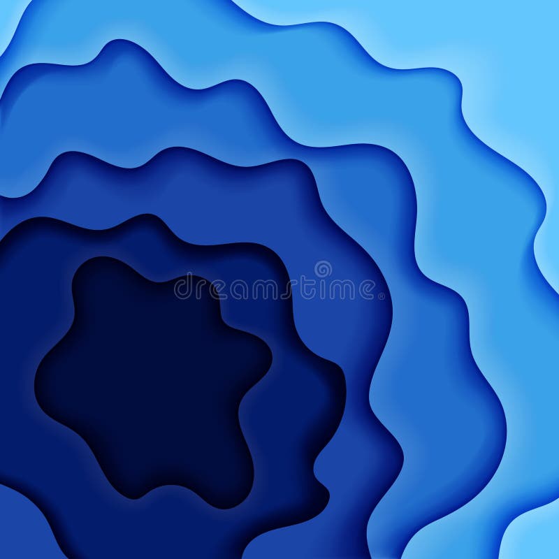 Abstract Sea or Ocean Background with Waves Pattern in Blue Colors ...