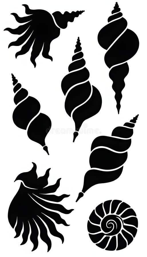 Abstract Sea Shell Geometry Grid Stock Illustration - Illustration of ...