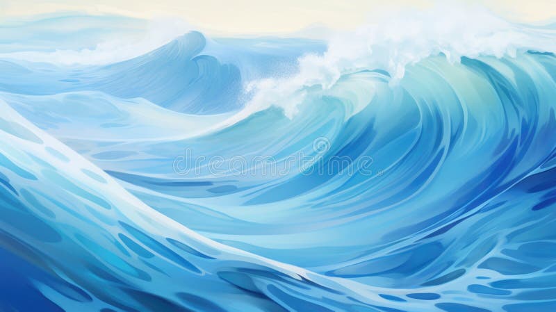 Abstract Sea Waves Background Stock Illustration - Illustration of ...