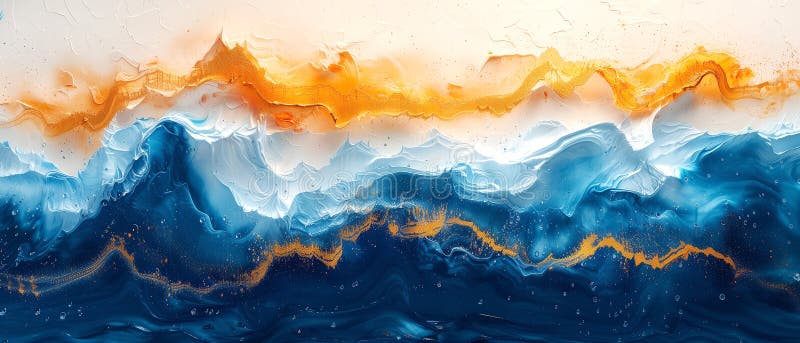 Abstract Sea Waves Background Stock Image - Image of stone, painting ...