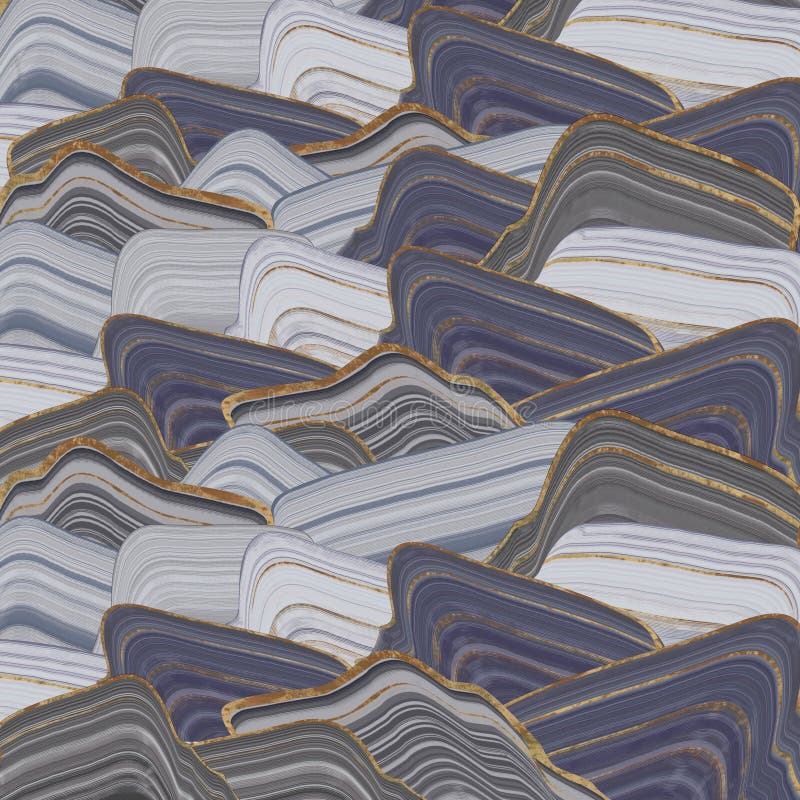 Abstract Sea Waves. Vector Drawing. Stock Vector - Illustration of ...