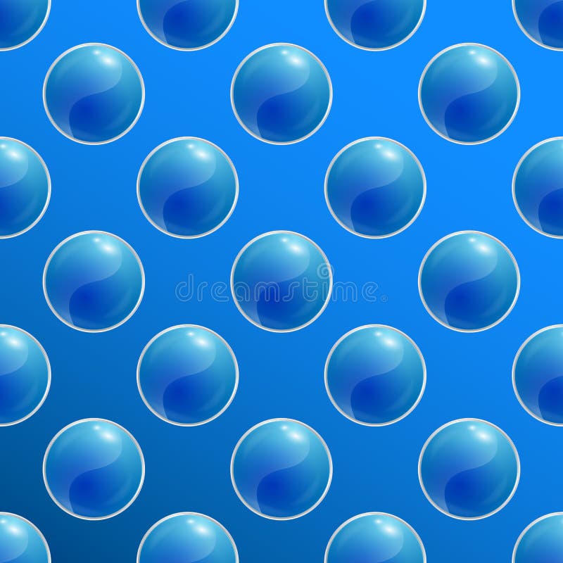Abstract Seamless Background Consisting of Three-dimensional Blue Balls ...