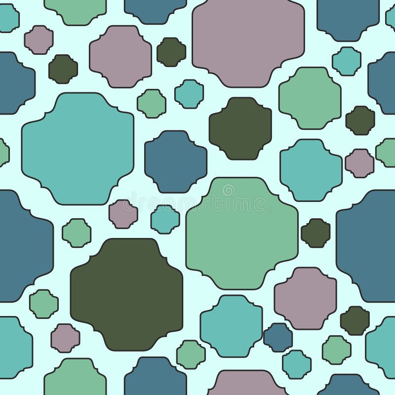 Abstract Seamless Background. Distorted Squares Pattern. Crazy Shapes ...