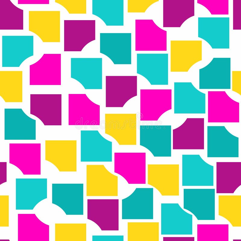 Abstract Seamless Background. Distorted Squares Pattern. Crazy Shapes ...