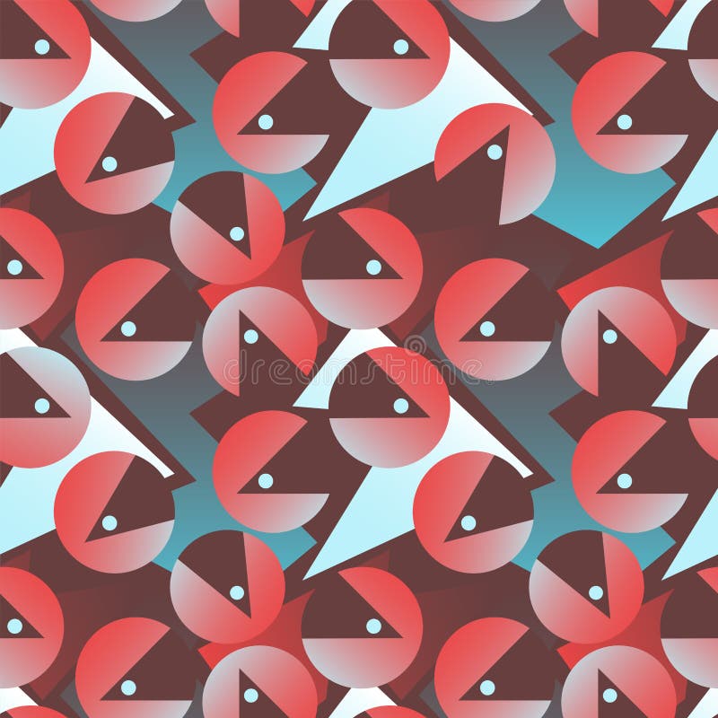 Abstract Seamless Background with Gradient Circle Elements and Curved ...