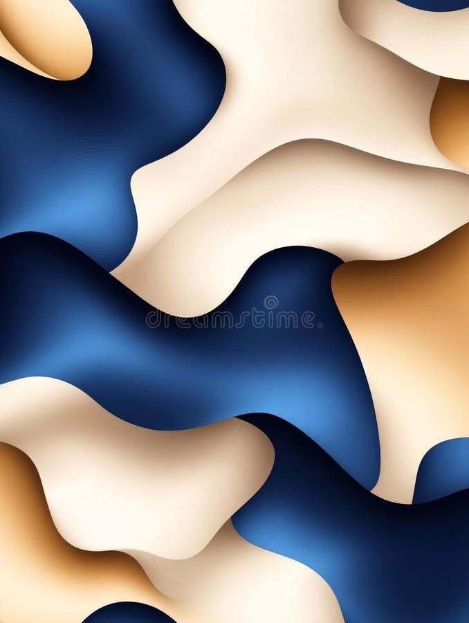 Abstract Seamless Background with Modern Organic Shapes Representing ...